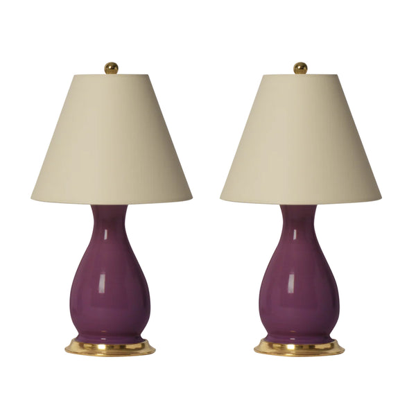 Pair of Small Louisa Lamps in Purple – KRB