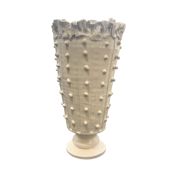 Large Footed Column Bead with Ruffle – KRB