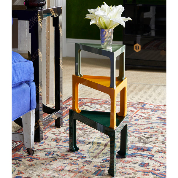 Lacquer Triangular Stacking Tables – KRB