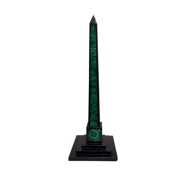 Large 19th Century French Obelisk with Malachite Inlay – KRB