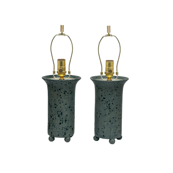 Small Ball Foot Lamp in Slate Green Matte Glaze – KRB