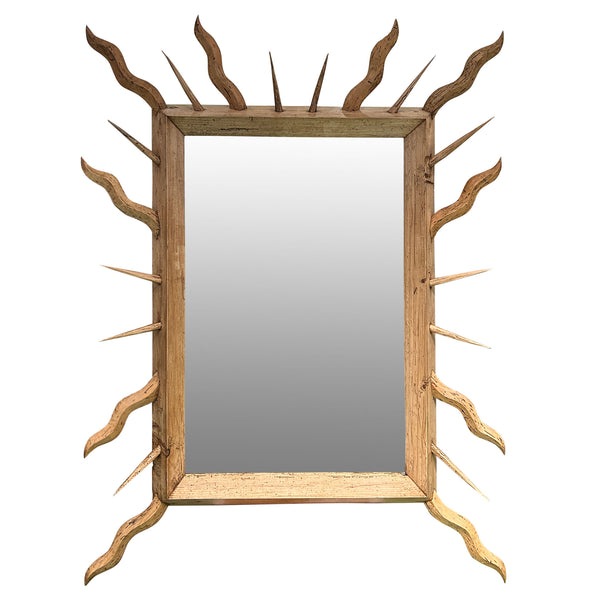 Nurio Mirror in Natural with Silver Leaf – KRB