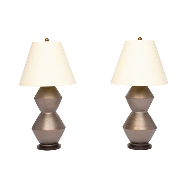 Pair of David Lamps in Matte Bronze – KRB